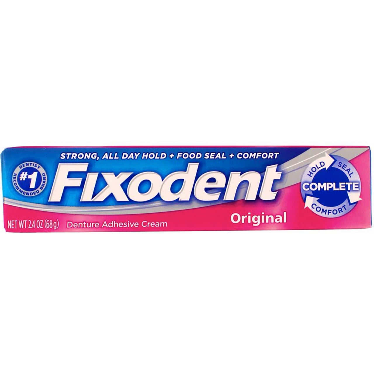 Fixodent Complete Original Denture Adhesive Cream, Comfort Hold, 2.4 Oz ...
