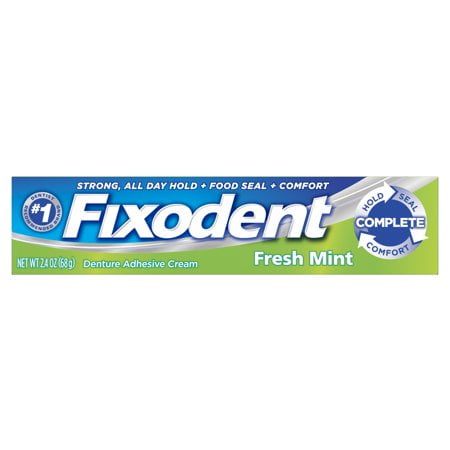 Fixodent Complete Fresh Mint Denture Adhesive Cream, 2.4 oz HSA/FSA ...