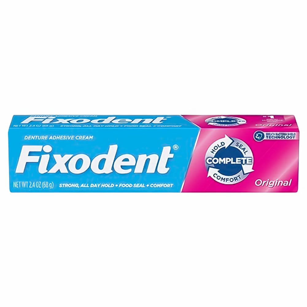 Fixodent Denture Adhesive Cream Original 2.4 oz (Pack of 72) - Walmart.com
