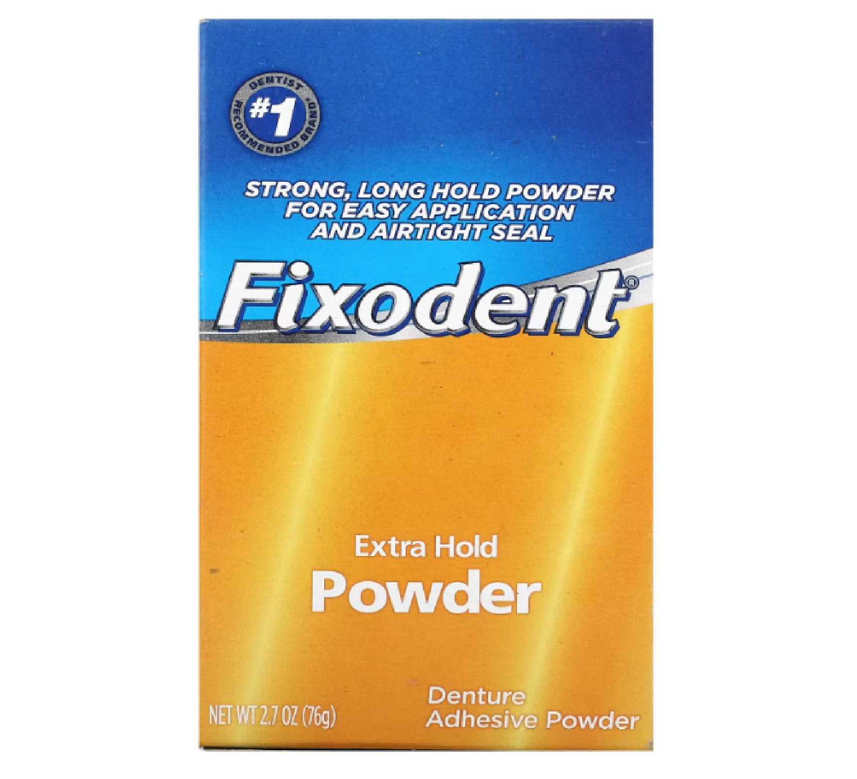 Fixodent Extra Hold Denture Adhesive Powder, Dental Strength, Airtight ...