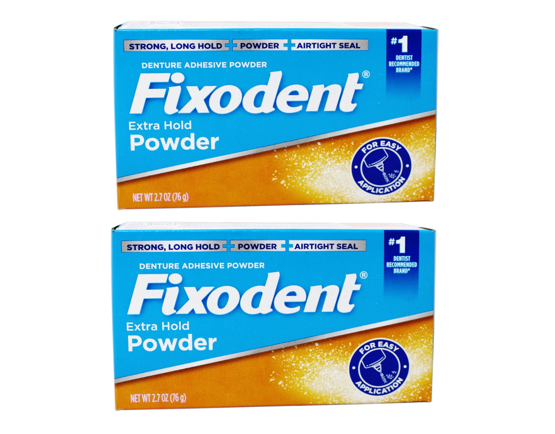 Fixodent Denture Adhesive Powder Extra Hold 2.70 oz (Pack of 2 ...