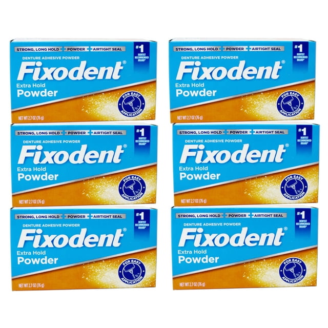 Fixodent Extra Strength Denture Adhesive Powder for Gum, Original, 2.70 ...