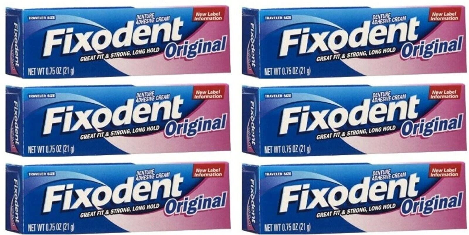 Fixodent Denture Complete Original Adhesive Cream Strong Hold Treatment ...