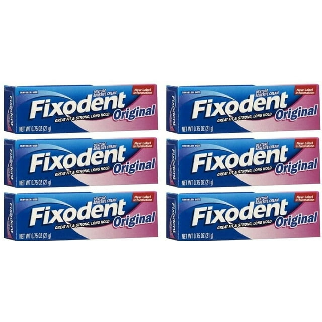 Fixodent Denture Complete Original Adhesive Cream Strong Hold Treatment ...