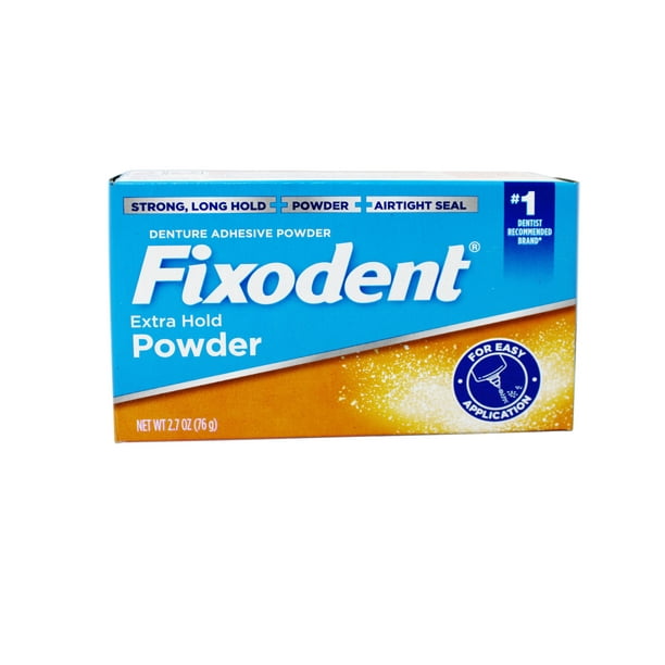 Fixodent Extra Hold Denture Adhesive Powder, 2.7 oz - Walmart Business ...