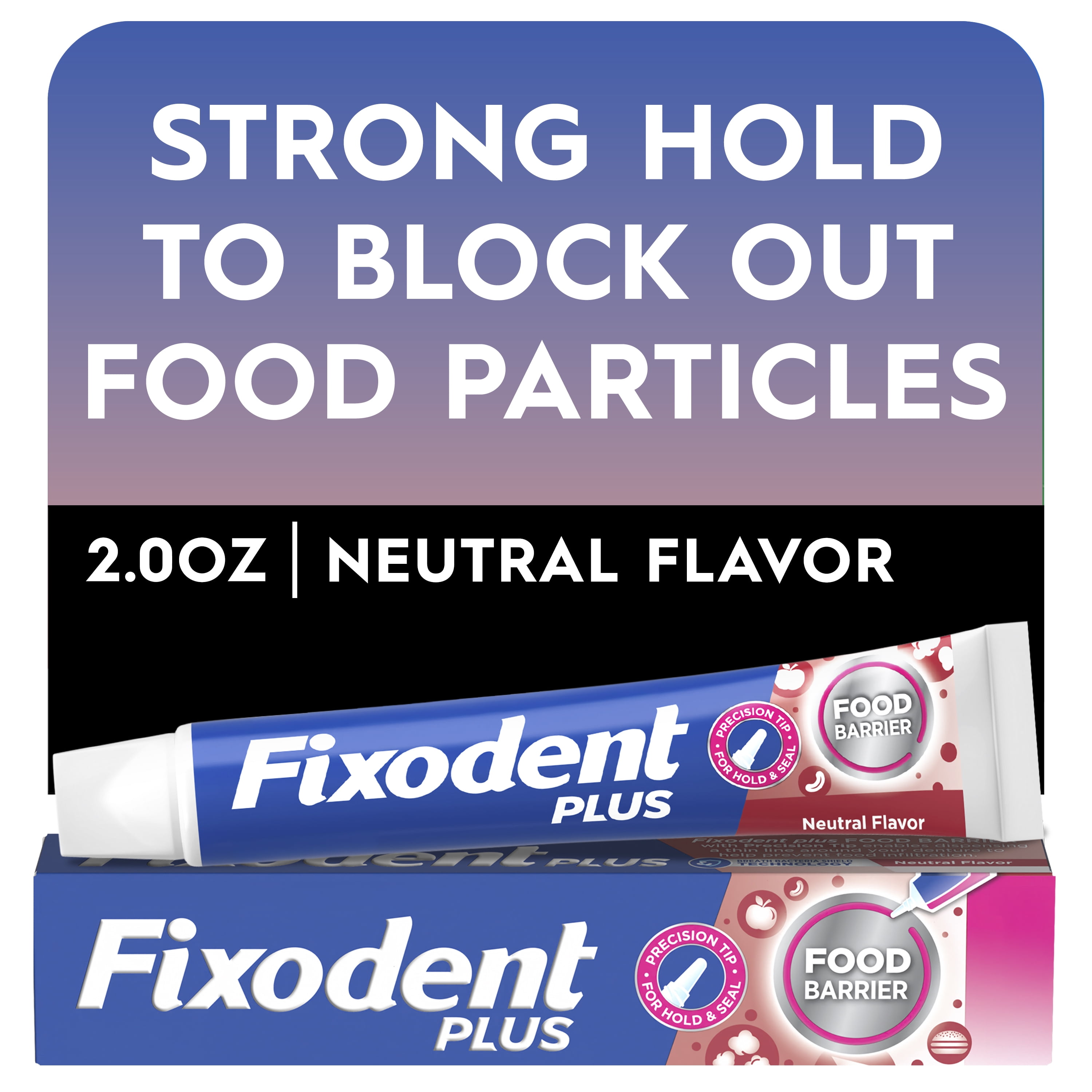 Fixodent Food Barrier Denture Adhesive Cream, 2.0 oz - Walmart.com