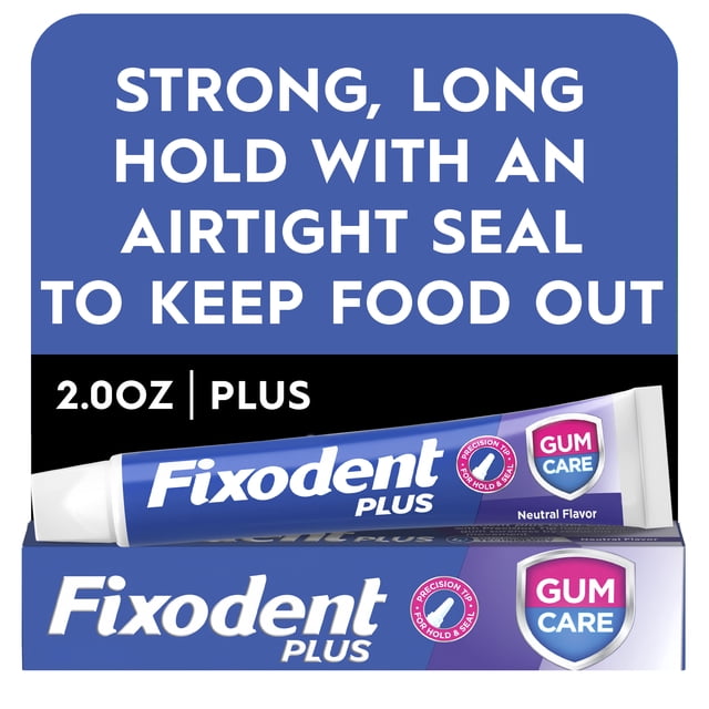 Fixodent Plus Gum Care Secure Denture Adhesive 2.0oz - Walmart Business ...
