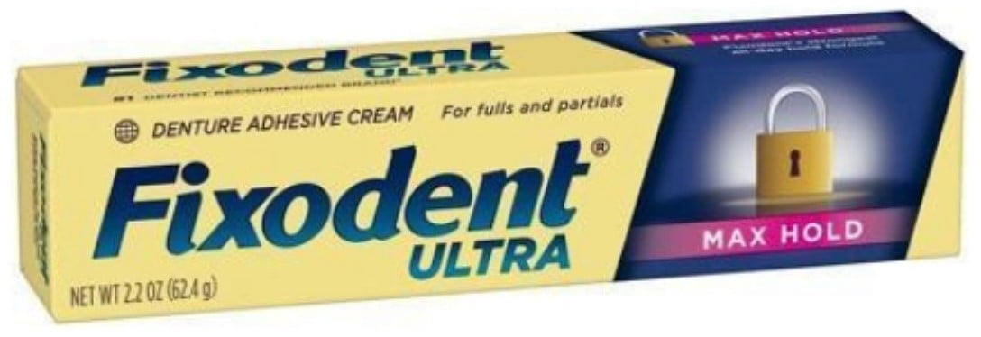 Fixodent Ultra Max Hold Dental Adhesive, 2.2 oz (Pack of 4) - Walmart.com
