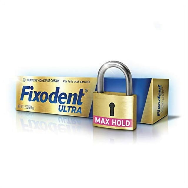 Fixodent Ultra Max Hold Oral Care Denture Adhesive, 2.2 oz - Walmart.com