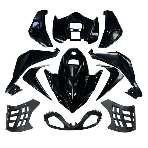 Coolster 3125C 3125CX Black ATV Quad Body Plastic Kit, Front Rear ...