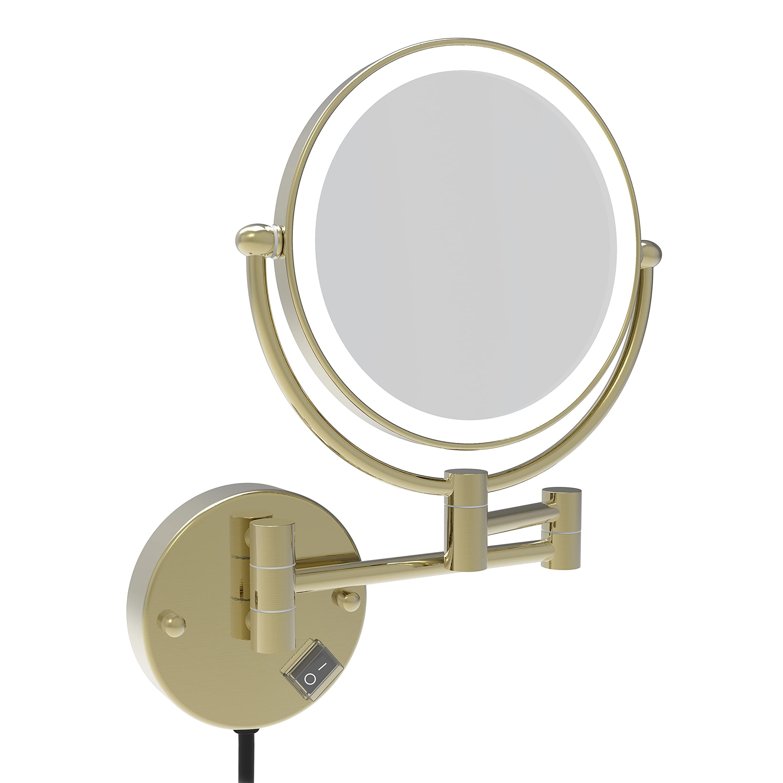 Fixsen 8 Inch LED Wall Mount Two-Sided Magnifying Makeup Vanity Mirror ...