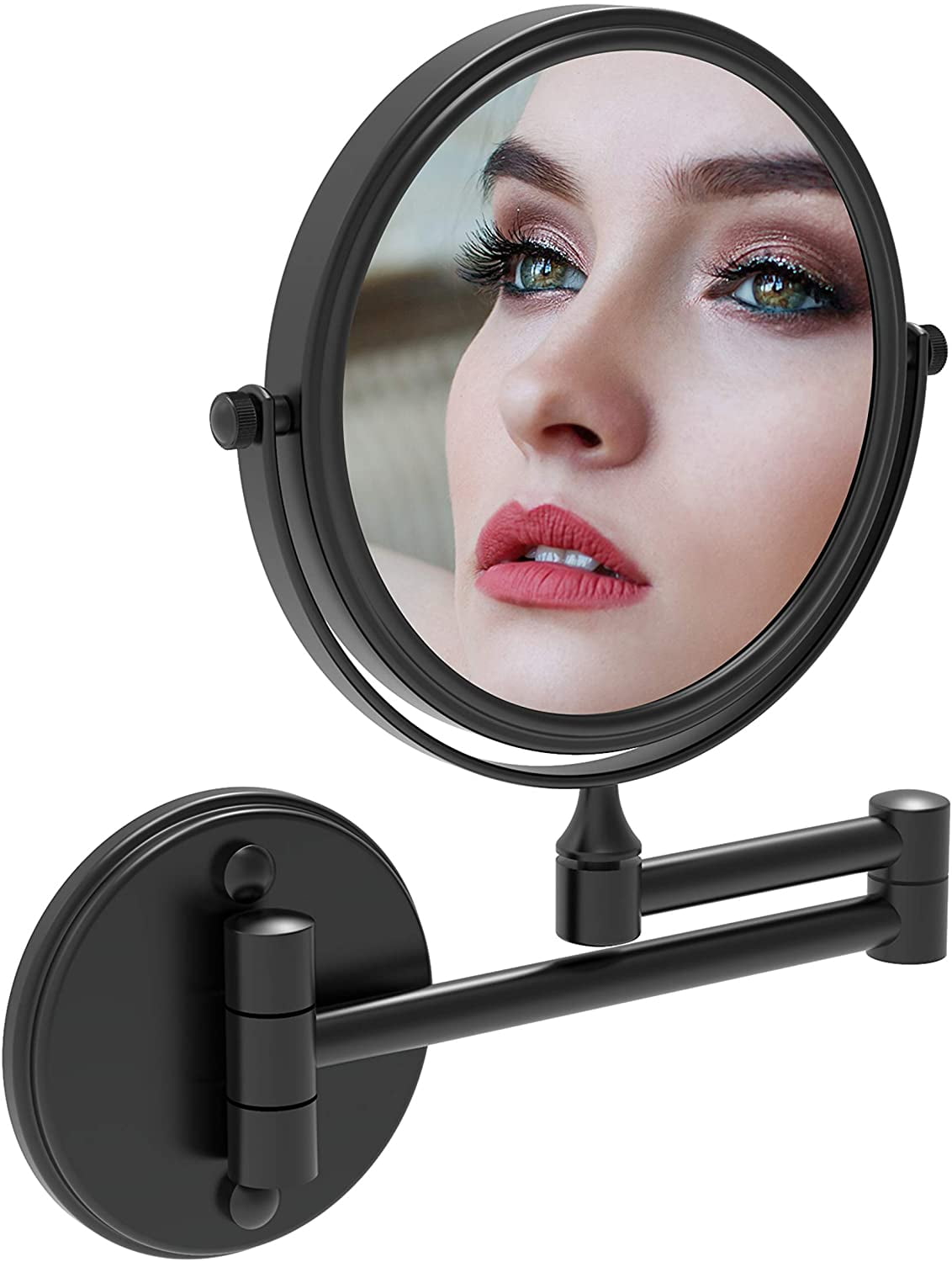 Fixsen 8-Inch Retractable Wall Mount Mirror, 10x Magnification, 360 ...