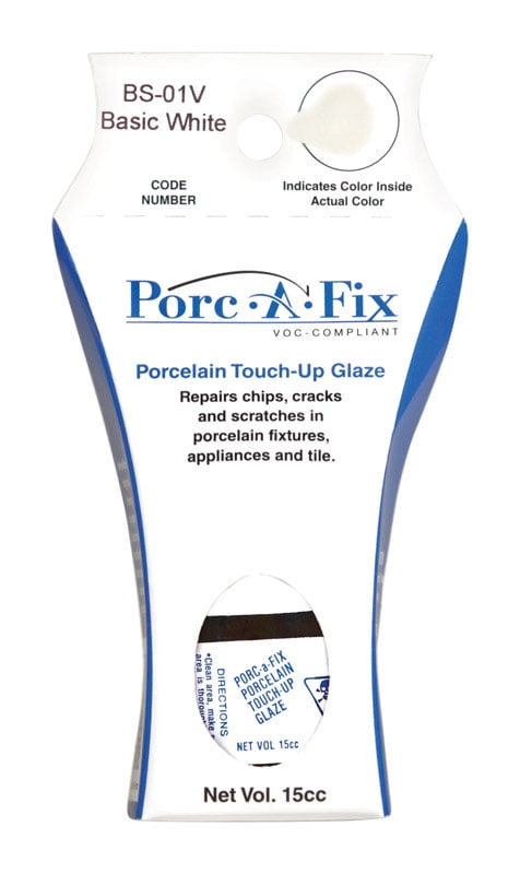 Fixture-Fix Porc-A-Fix Basic White Porcelain Touch-up Paint, 15cc BS-1V ...