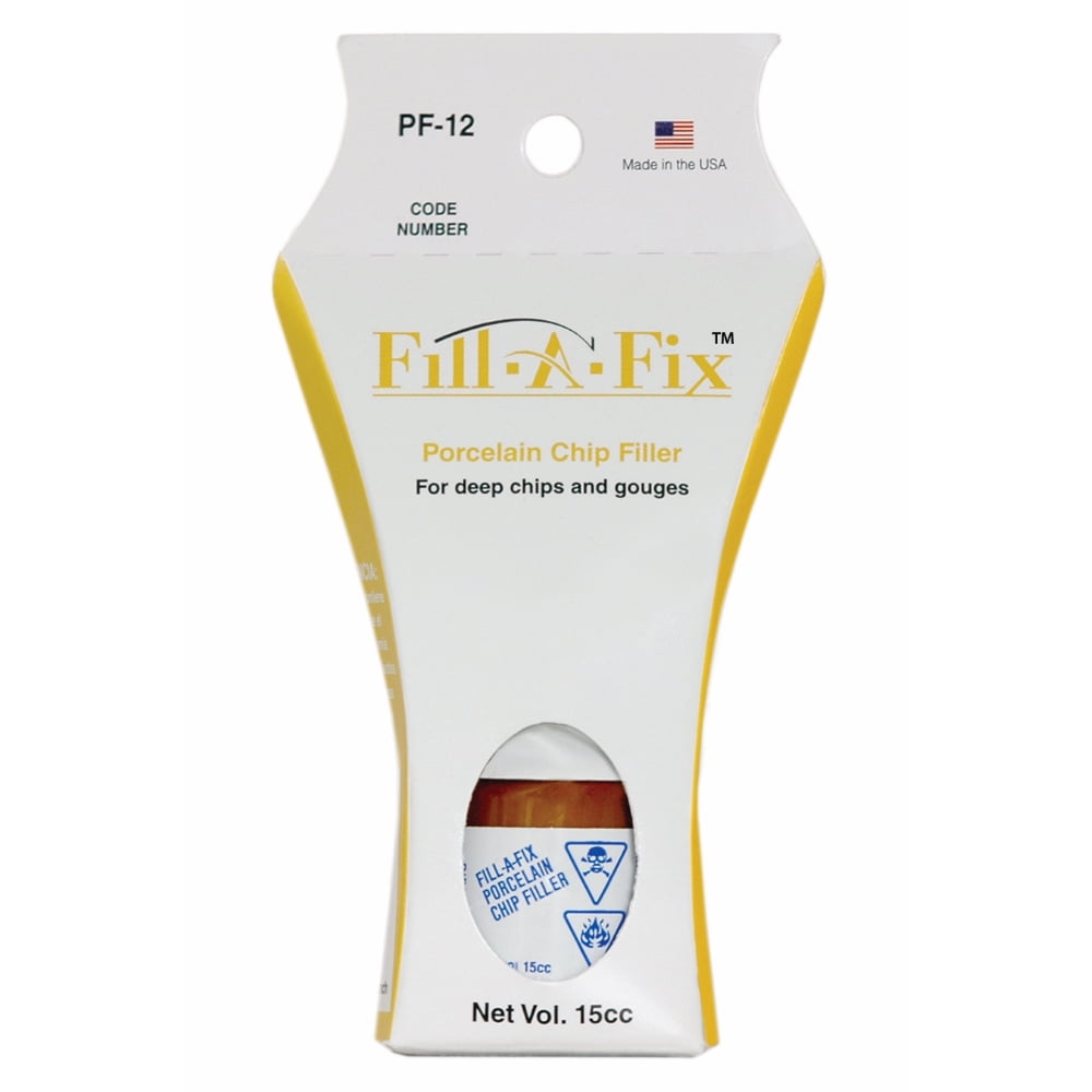 Fixture-Fix Porcelain Chip Filler for Deep Chips & Gouges, Fill-A-Fix, PF-12 - Walmart.com