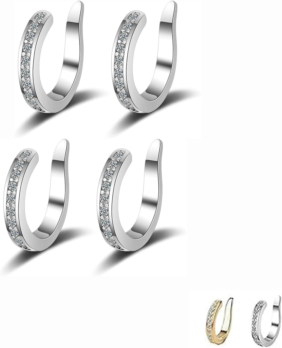 Fixura Ear Clips, Zafiller Ear Clip, Adjustable Thin Chunky Pierceless ...