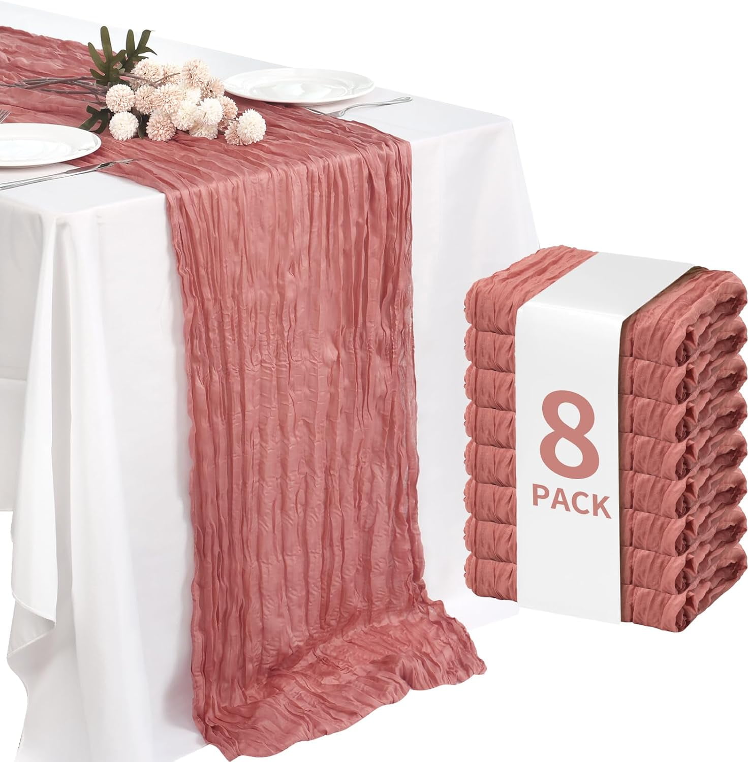 Fixwal 3-Pack Fall Thanksgiving Table Runner – 35x120 Inch Terracotta ...