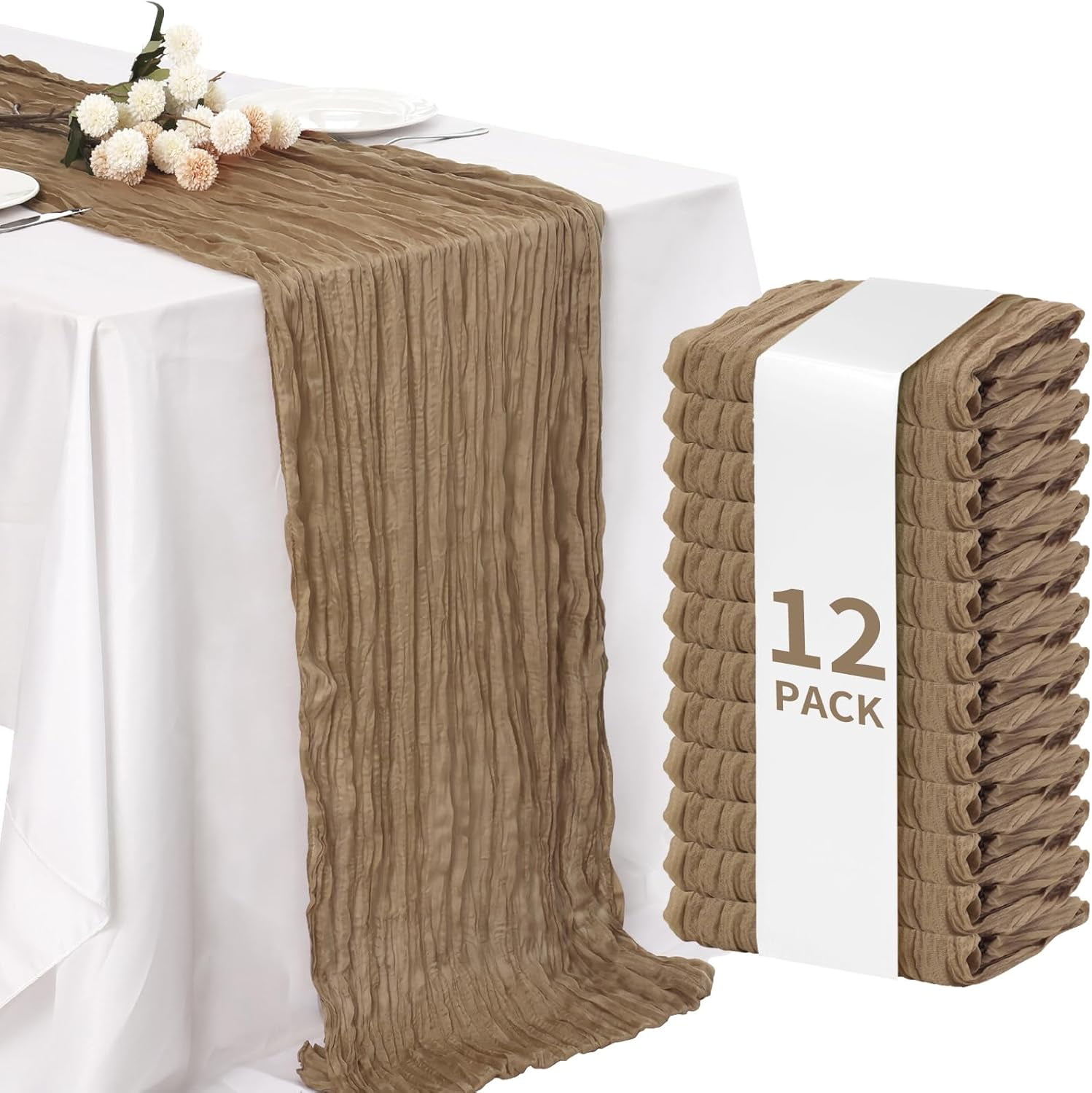 Fixwal 3-Pack Fall Thanksgiving Table Runner – 35x120 Inch Terracotta ...