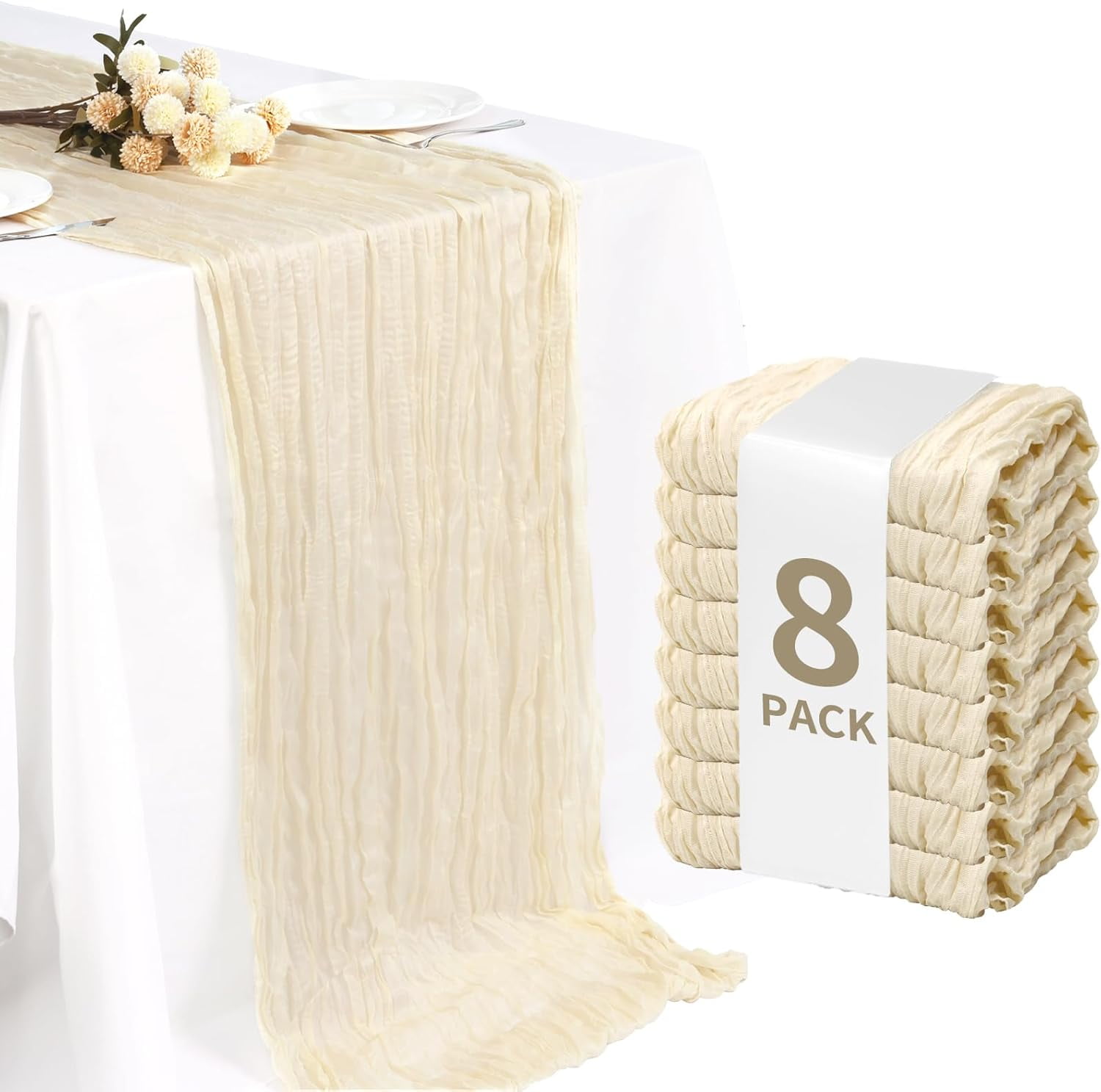 Fixwal 3-Pack Fall Thanksgiving Table Runner – 35x120 Inch Terracotta ...