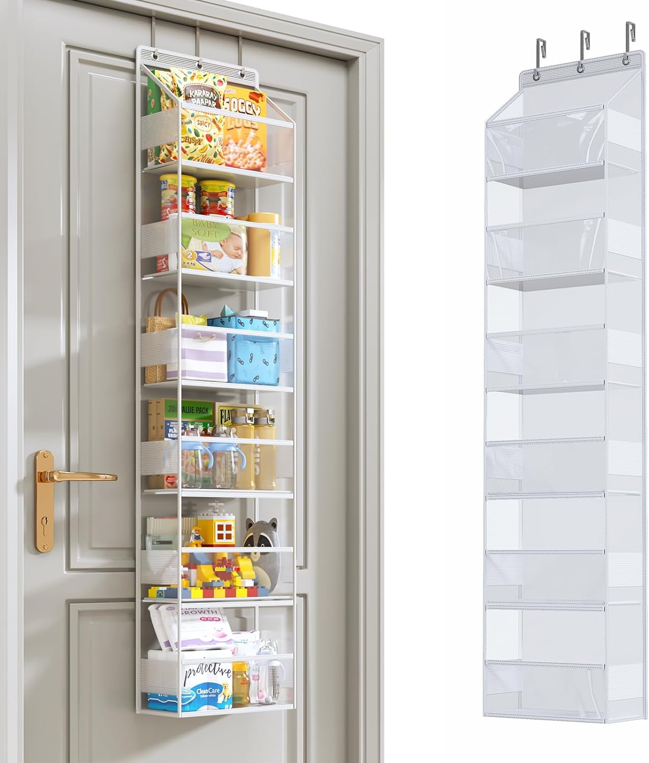 Fixwal 6-Shelf Over The Door Hanging Pantry Organizer Room Organizer ...