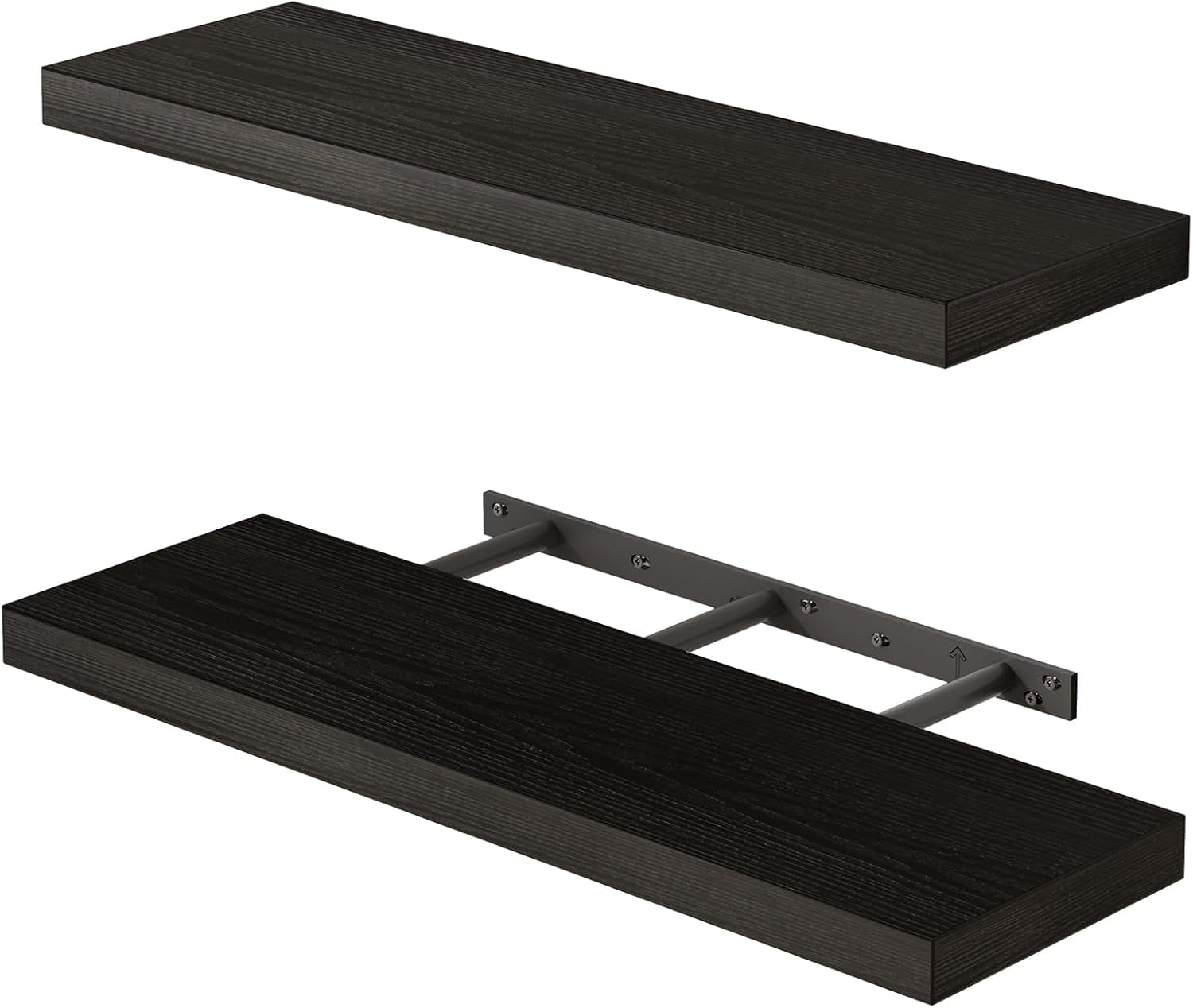 Fixwal Floating Shelves for Wall, 22" Long Wall Mounted Rustic Wood ...