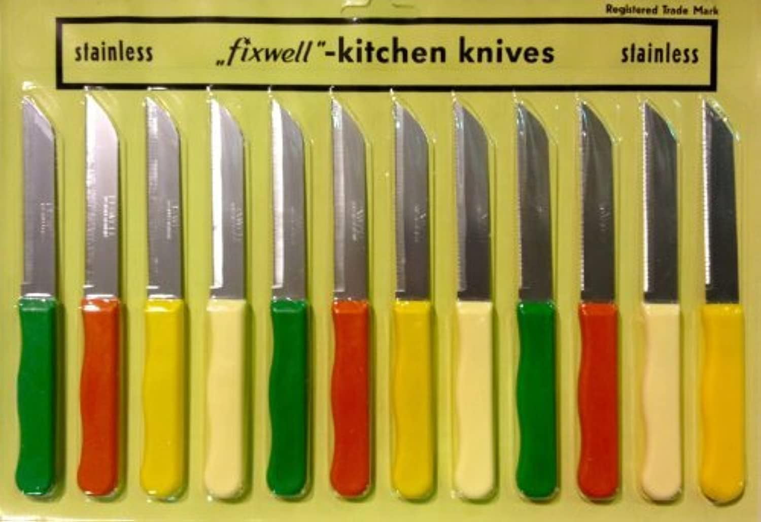 Fixwell Stainless Steel Knife Set, 12-Piece - Walmart.com