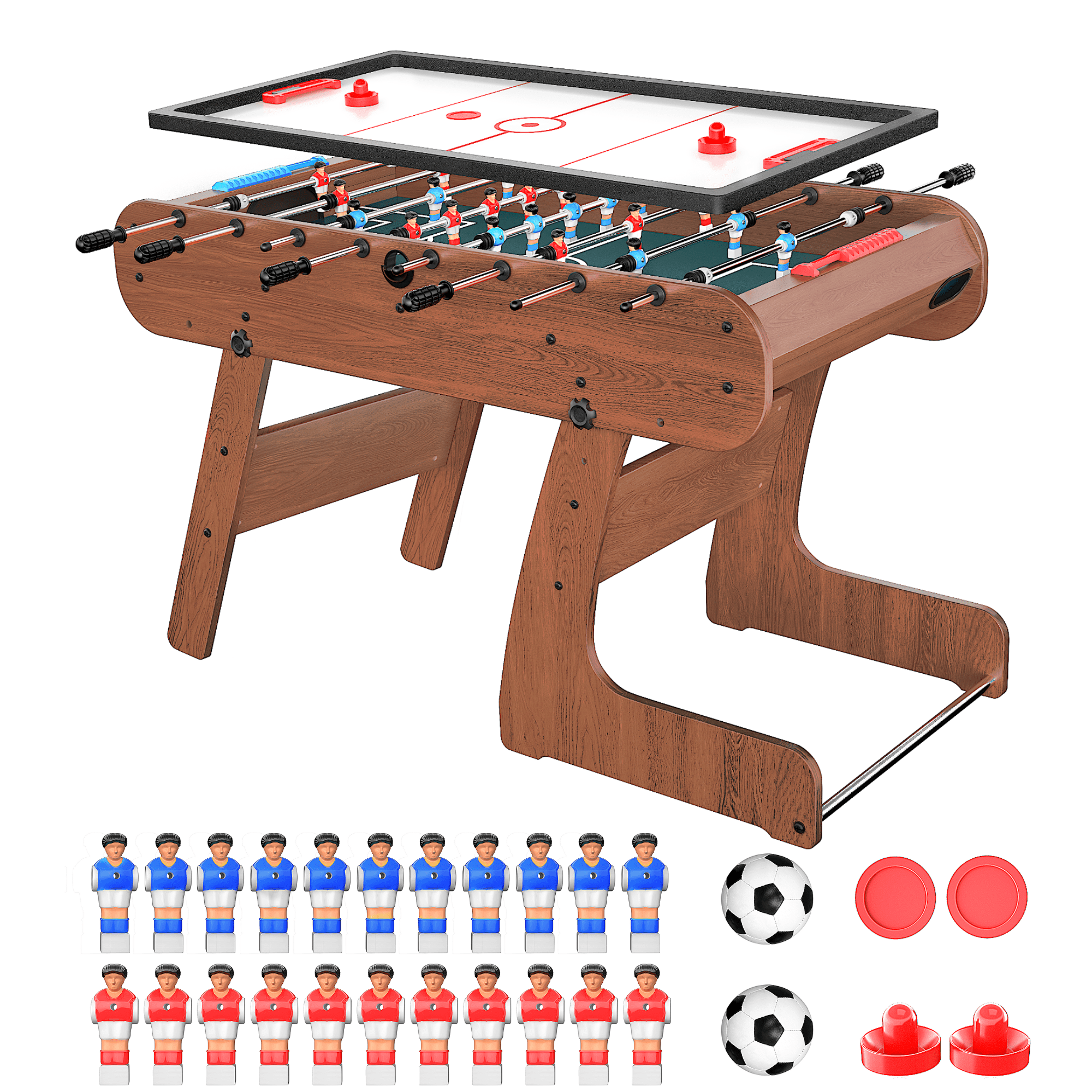 Fiziti 54 Inch Folding Foosball Table,Air Hockey Table for Adults Full ...