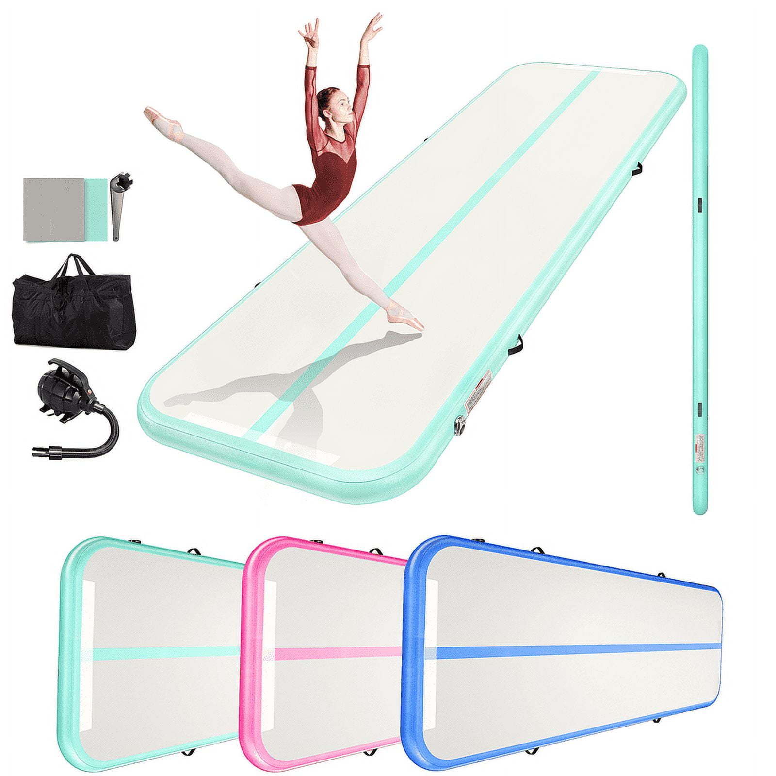 Fiziti Inflatable Air Gymnastics Mat Tumbling Mats，4 inches Thickness ...