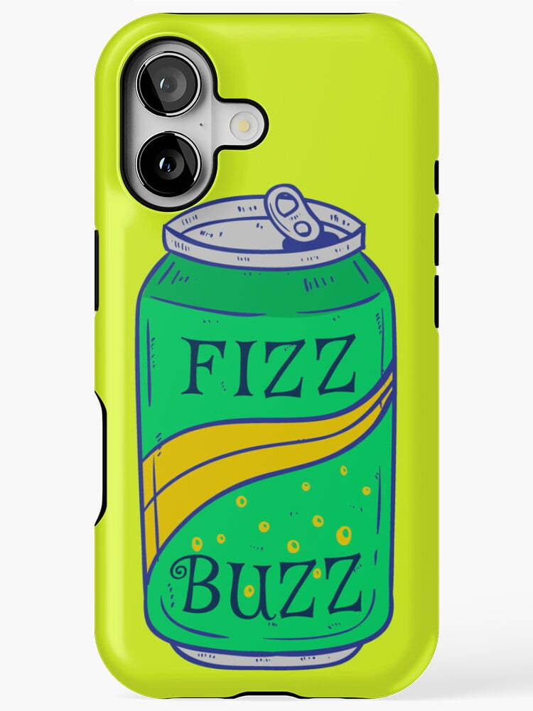 Fizz Buzz Soda Can Geek Humor Phone Case for iPhone 17 16 15 14 13 12 ...