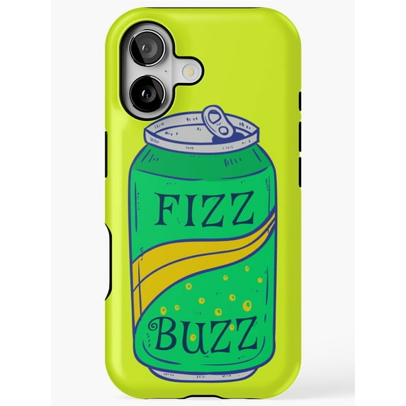 Fizz Buzz Soda Can Geek Humor Phone Case for iPhone 17 16 15 14 13 12 ...