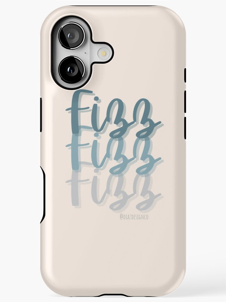 Fizz Clean Minimal Word Phone Case for iPhone 17 16 15 14 13 12 11 Pro ...