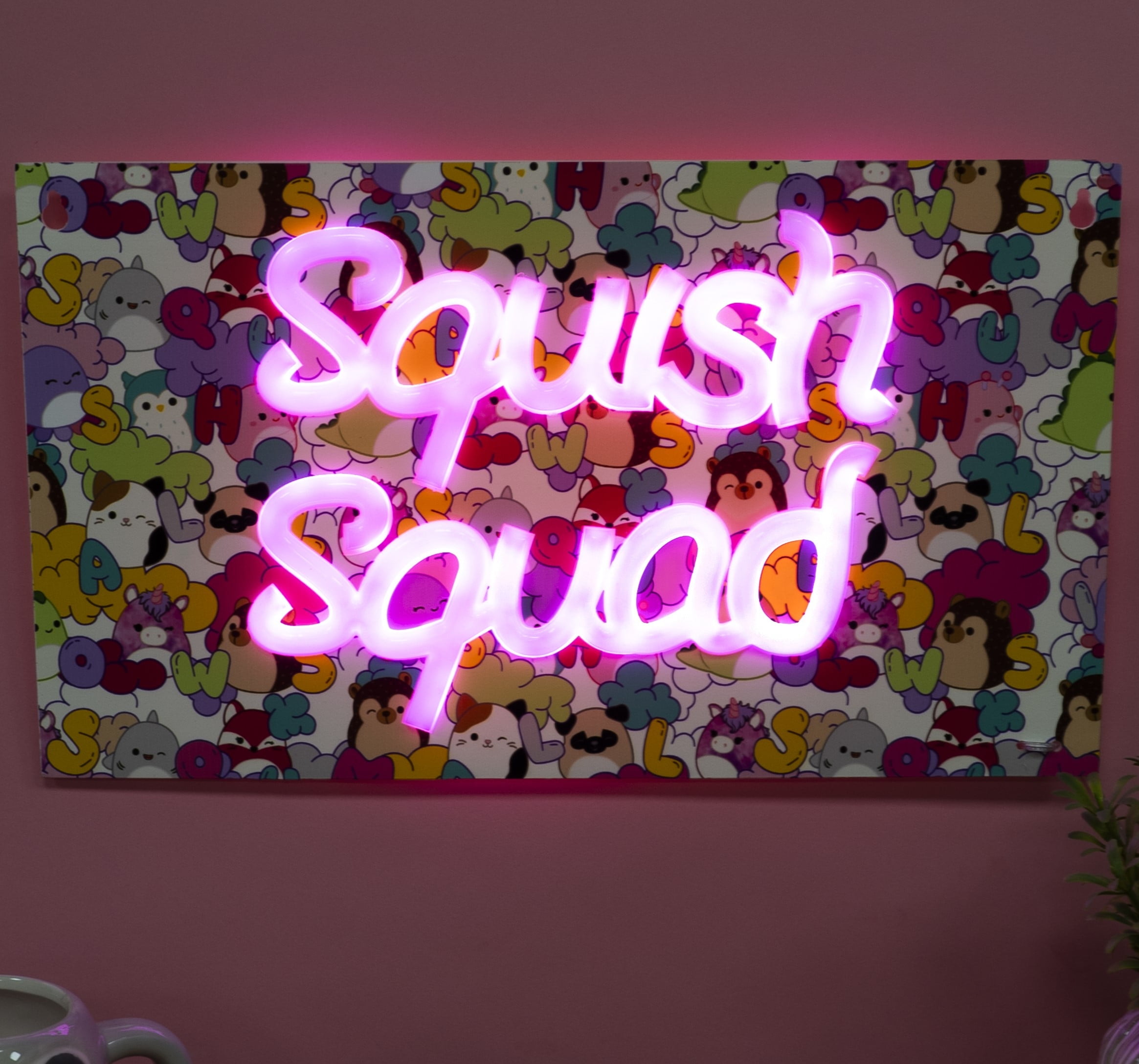 Fizz Creations Squishmallows Squish Squad Neon Wall Light USB Powered ...