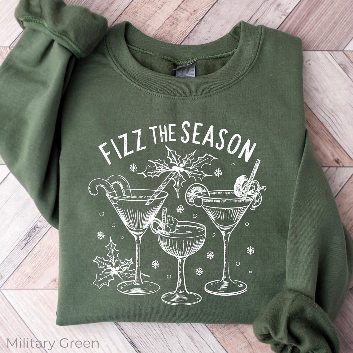 Fizz The Season Cocktail Sweatshirt, Party Sweater, Family Sweatshirt ...