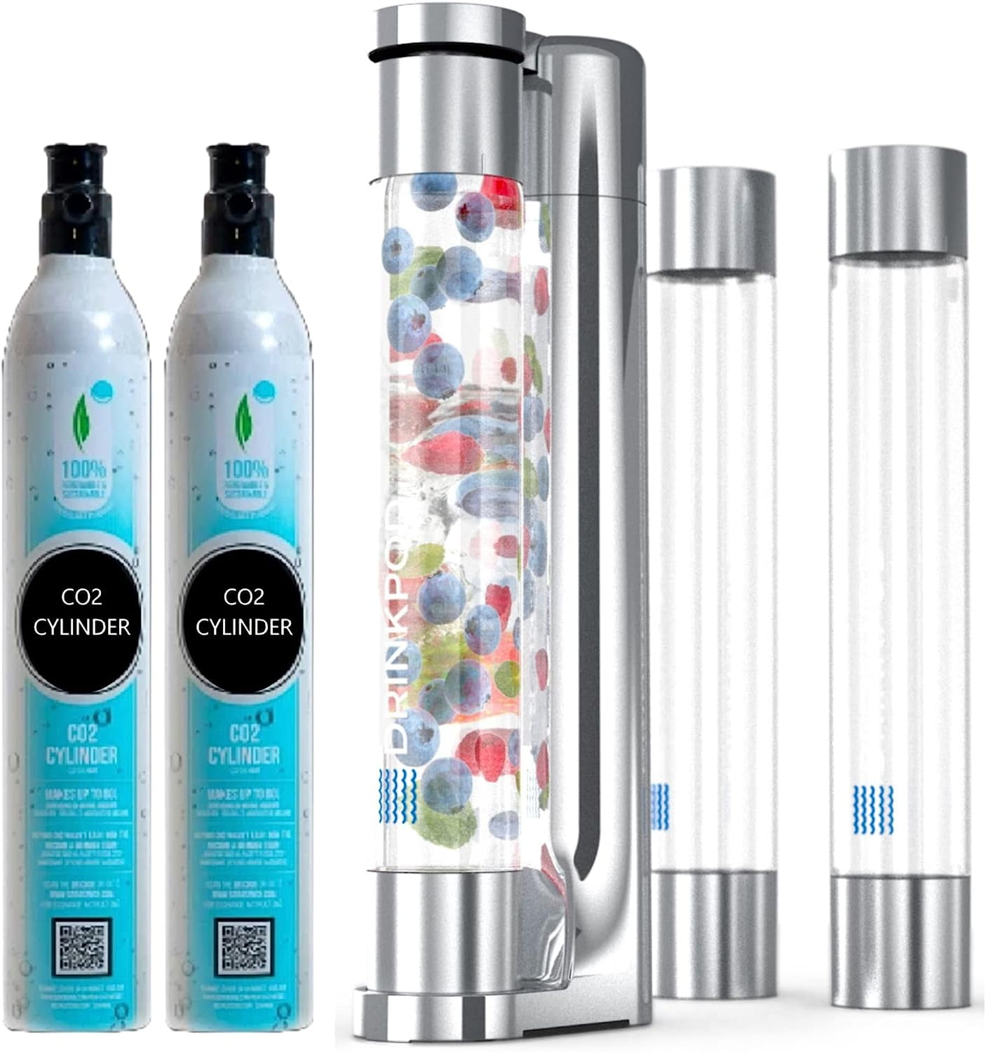 Fizzpod Sparkling Water Maker & Home Soda Carbonator Sparkling Water ...