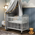 Fizzy Baby Modern Mini Crib for Small Spaces with 3-Position Mattress ...