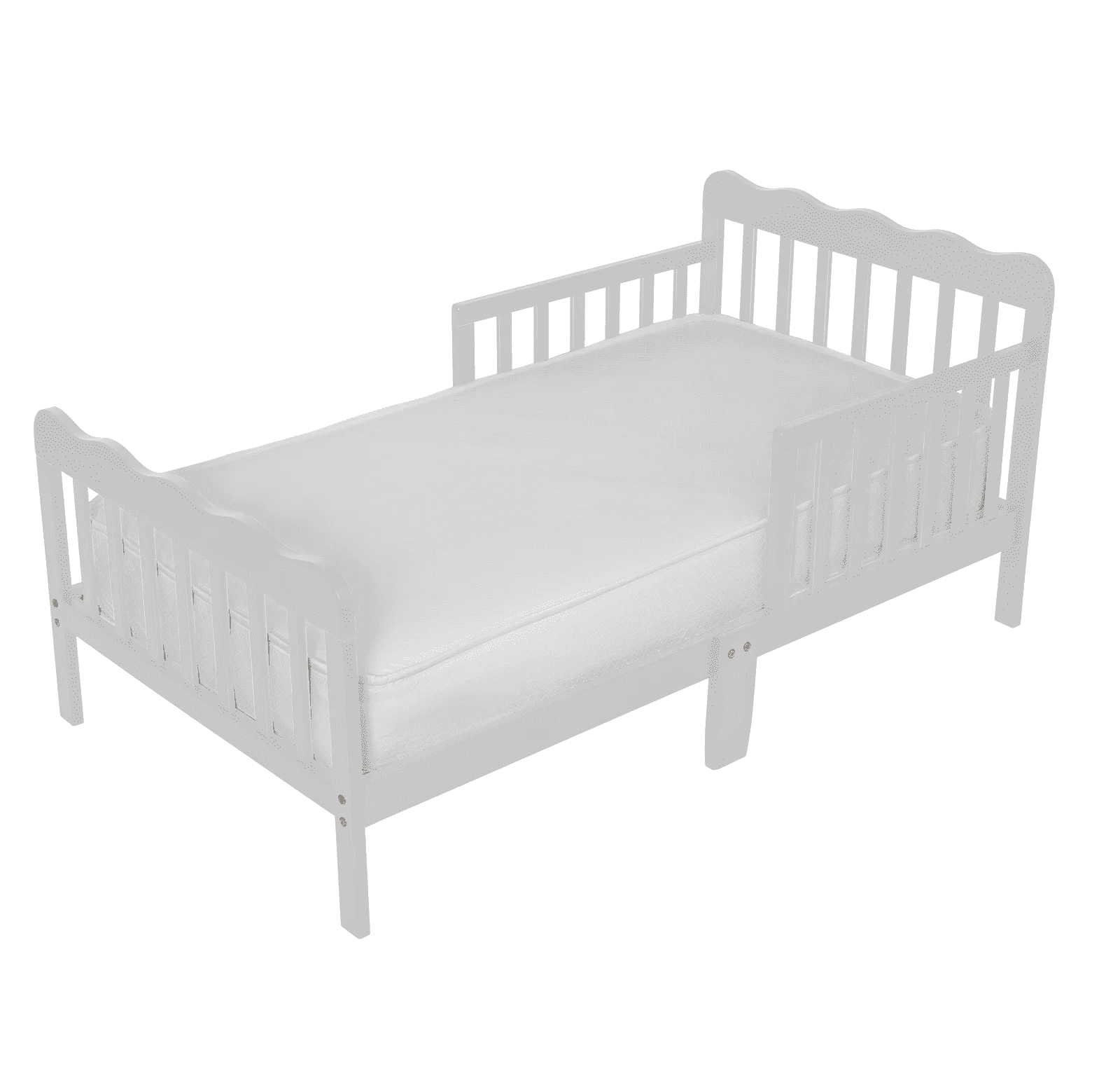 Fizzy Baby Classic Toddler Bed with Rails Wooden Beds for Kids, Grey ...