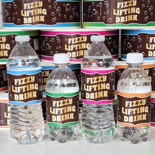 Fizzy Lifting Drink with Bubbles Water Bottle Label Stickers for ...