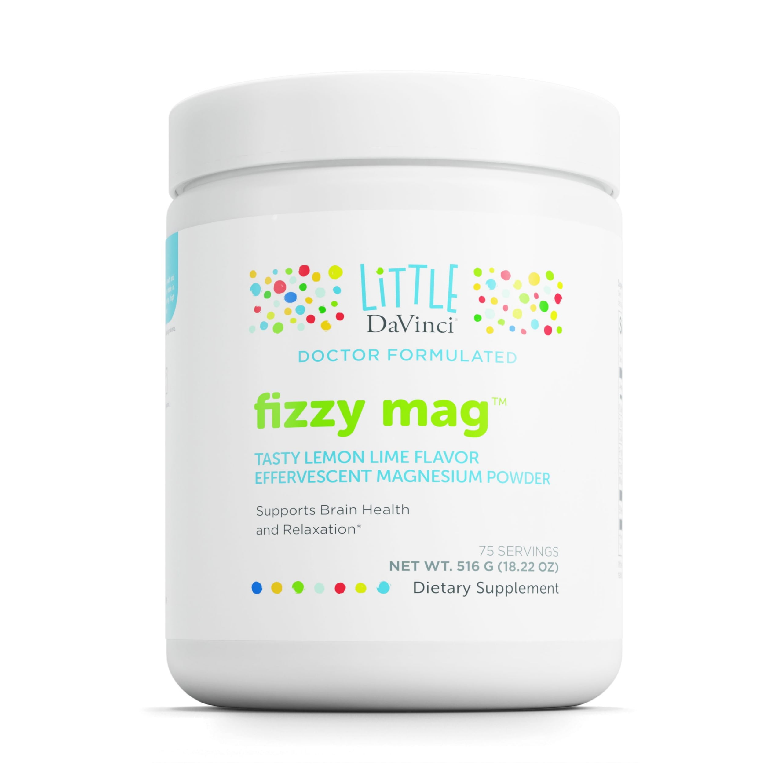 Fizzy Mag, Effervescent Magnesium Powder, Lemon Lime, 18.22 oz (516 g ...
