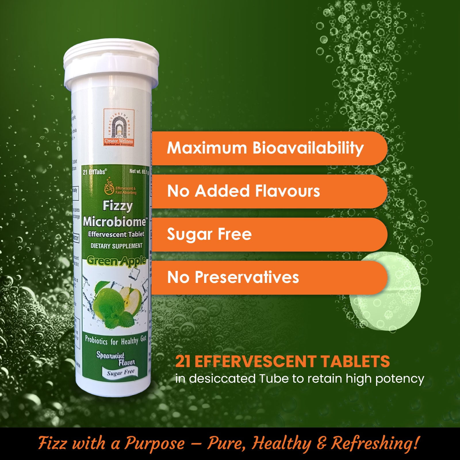 Fizzy Microbiome Effervescent Tablets - Walmart.com