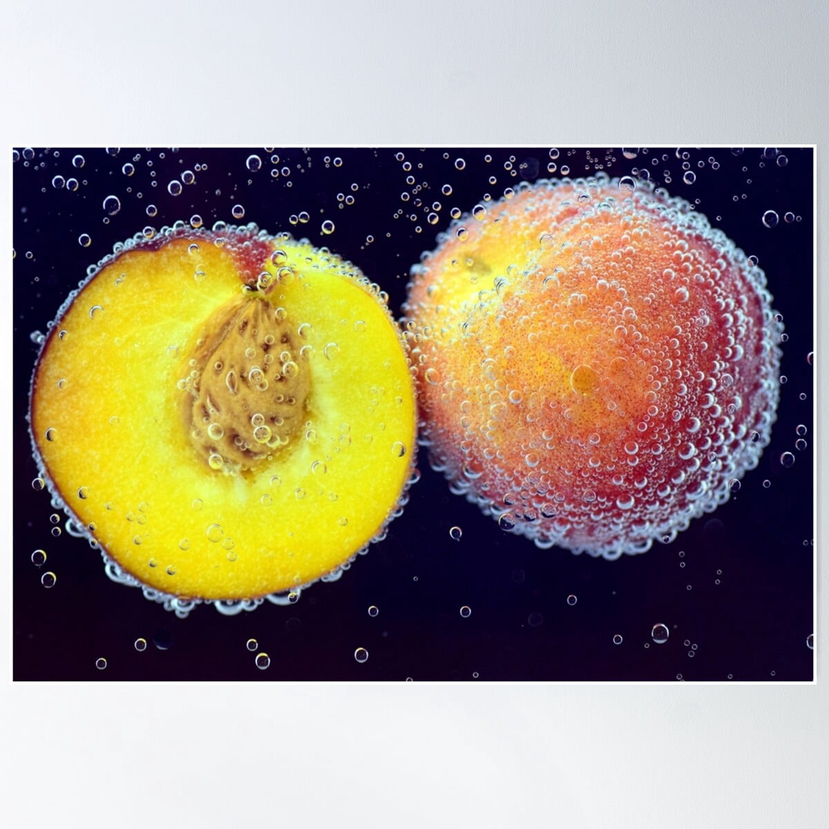 Fizzy Peach Poster Wall Art, Modern Wall Decor For Living Room Bedroom ...
