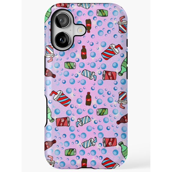 Fizzy Pop Soda Seamless Pattern Phone Case for iPhone 17 16 15 14 13 12 ...