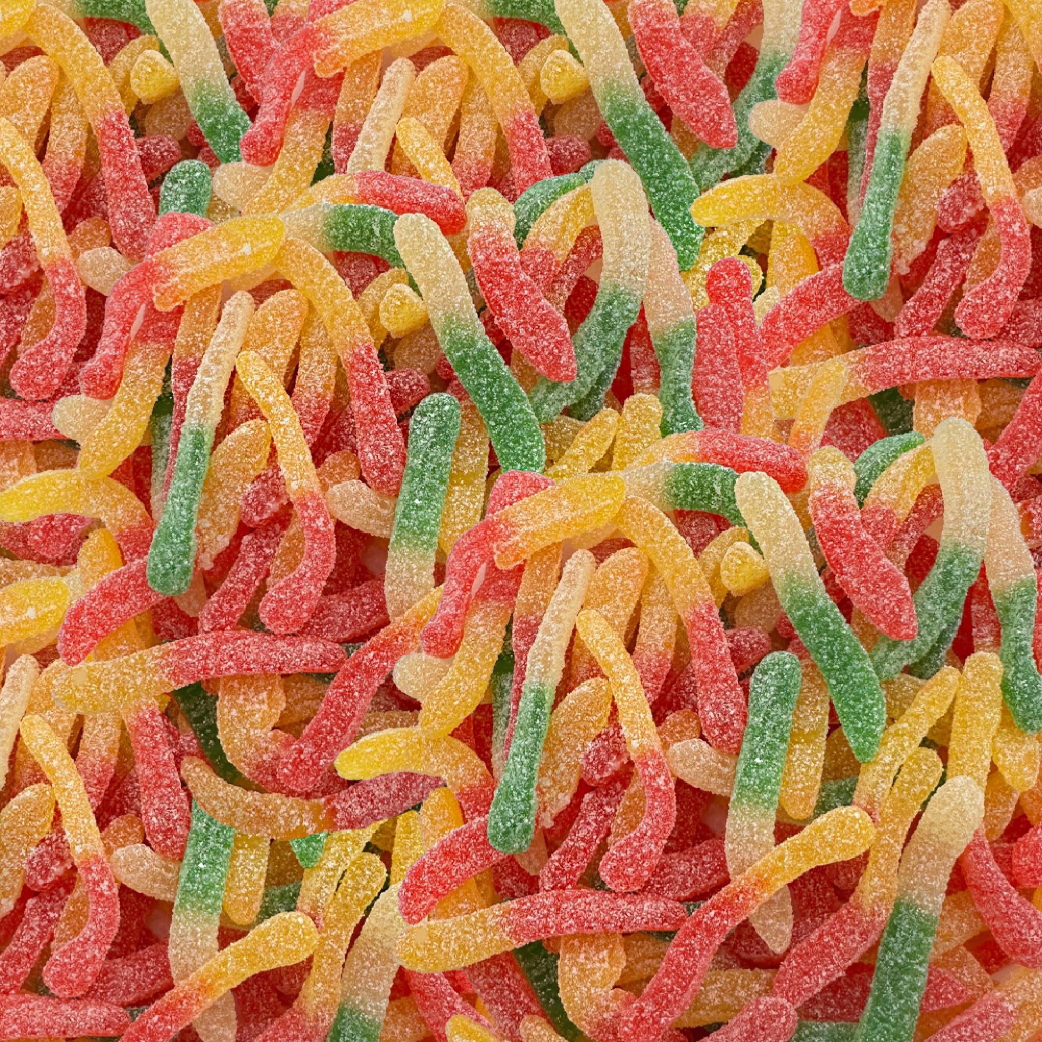 Fizzy Sour Gummy Worms Candy, Assorted Fruit Flavors, 2-Pound Bag YUN14 ...