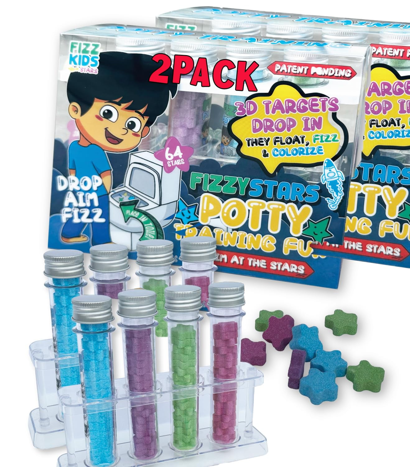 Fizzy Stars Potty Training Pee Targets for Aiming. Each Target is ...