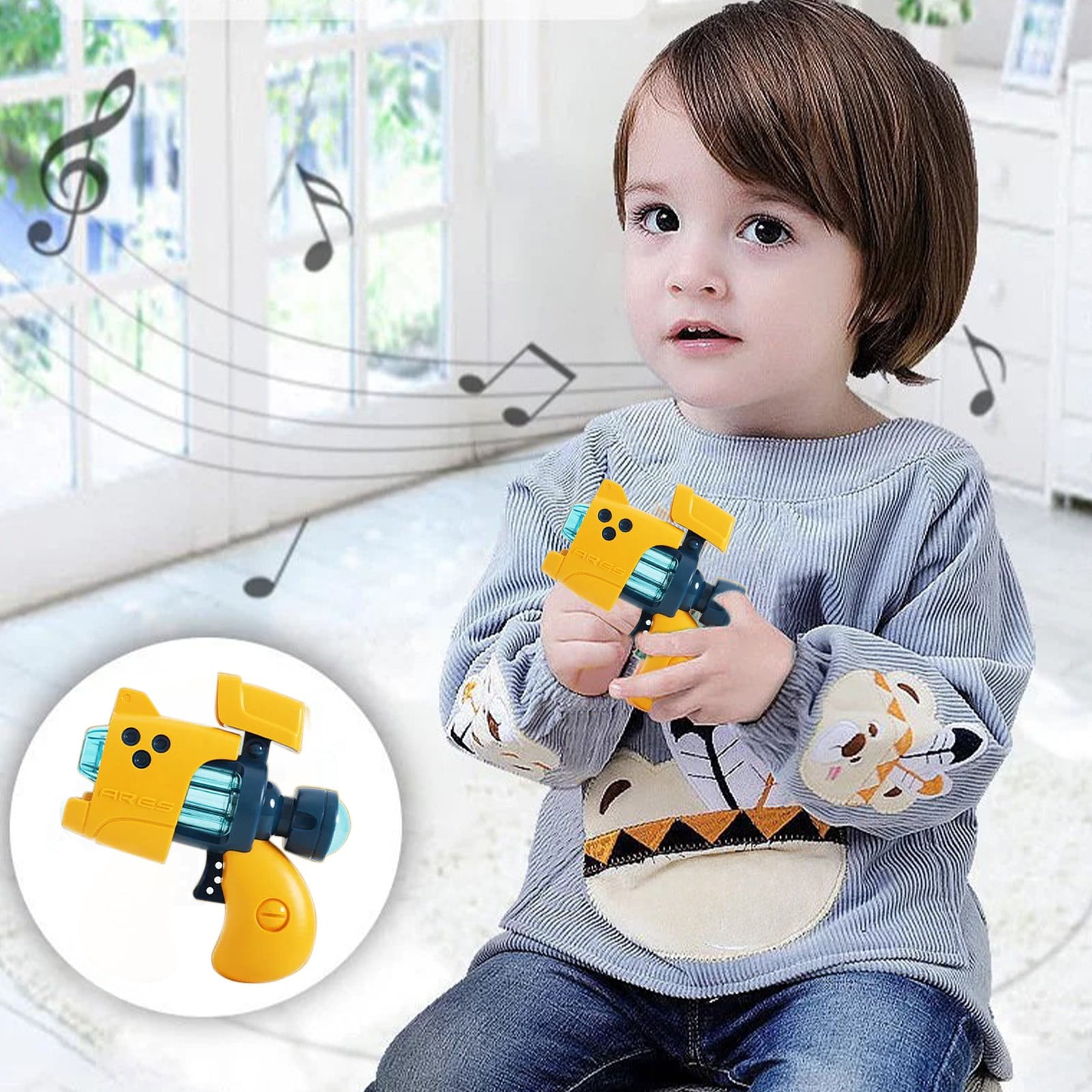 Fjnjuu Cool Light and Sound Toy for Toddlers Handheld Play Toy with ...