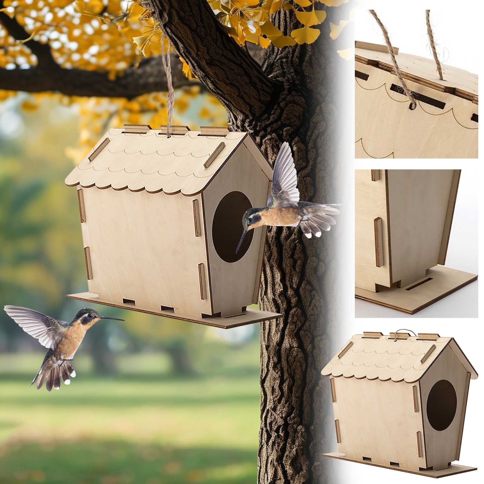 Fjnjuu Toys for ages 2-4, DIY Bird House Unfinished Bird Outdoor Patio ...