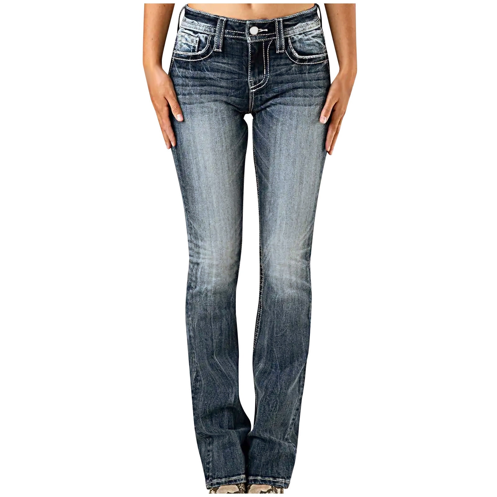 Fjofpr Clearance Sale Deal Low Waisted Jeans for Women Trendy Slimming ...