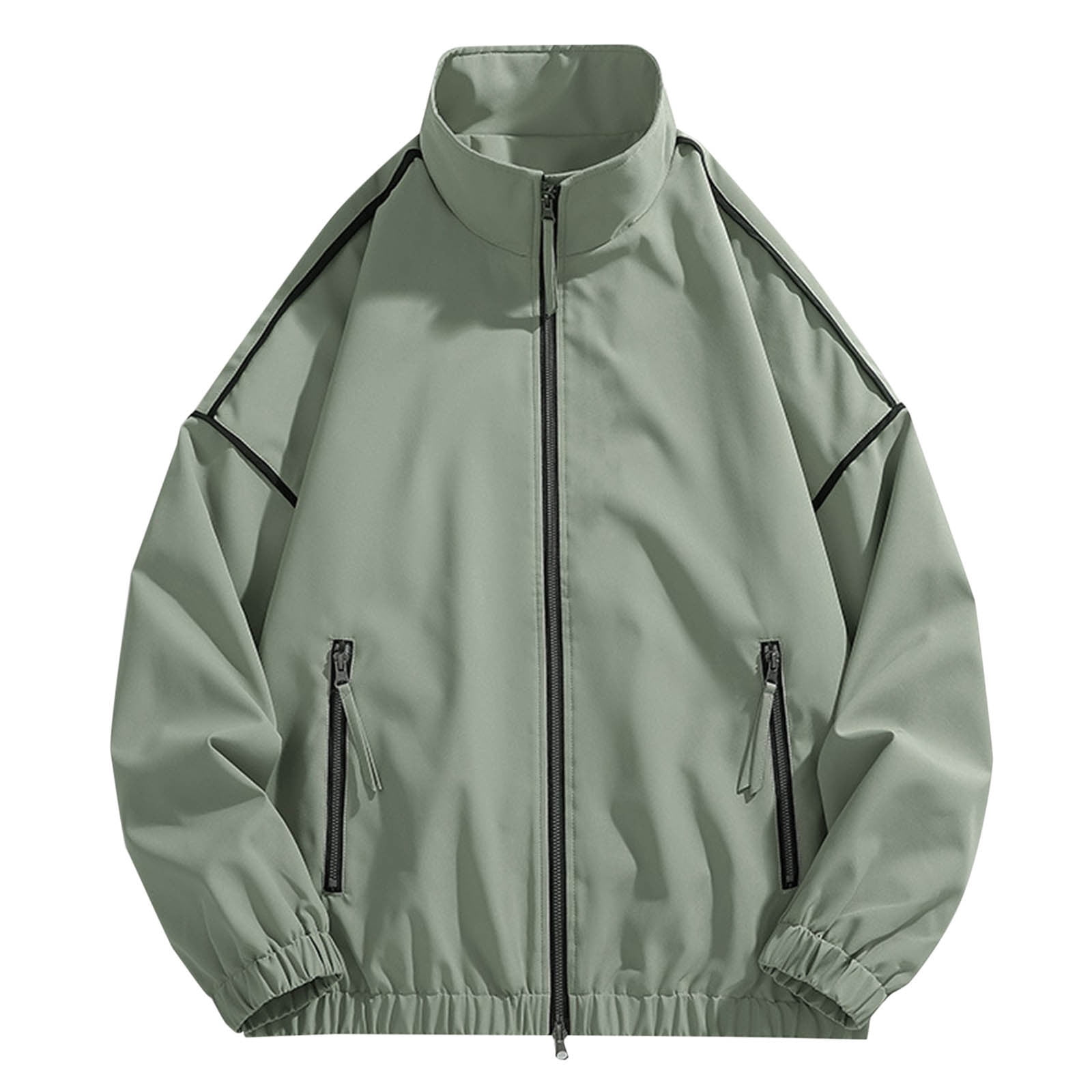 Fjofpr Jackets for Men Clearance Man Zipper Pocket Flight Suit Leisure ...