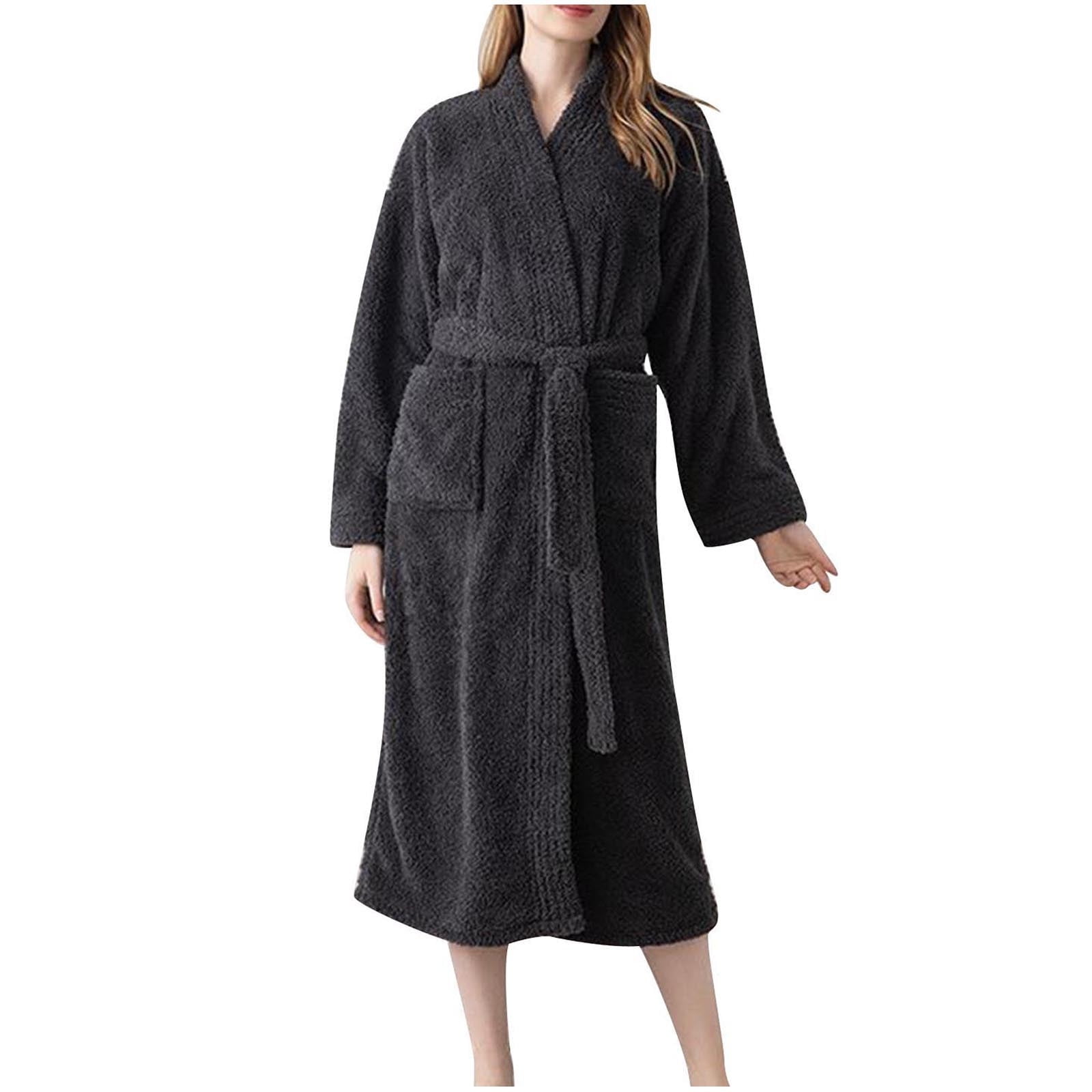 Fjofpr Robes for Women Bathrobe Robes for Women Fuzzy Mens Robe Plush ...