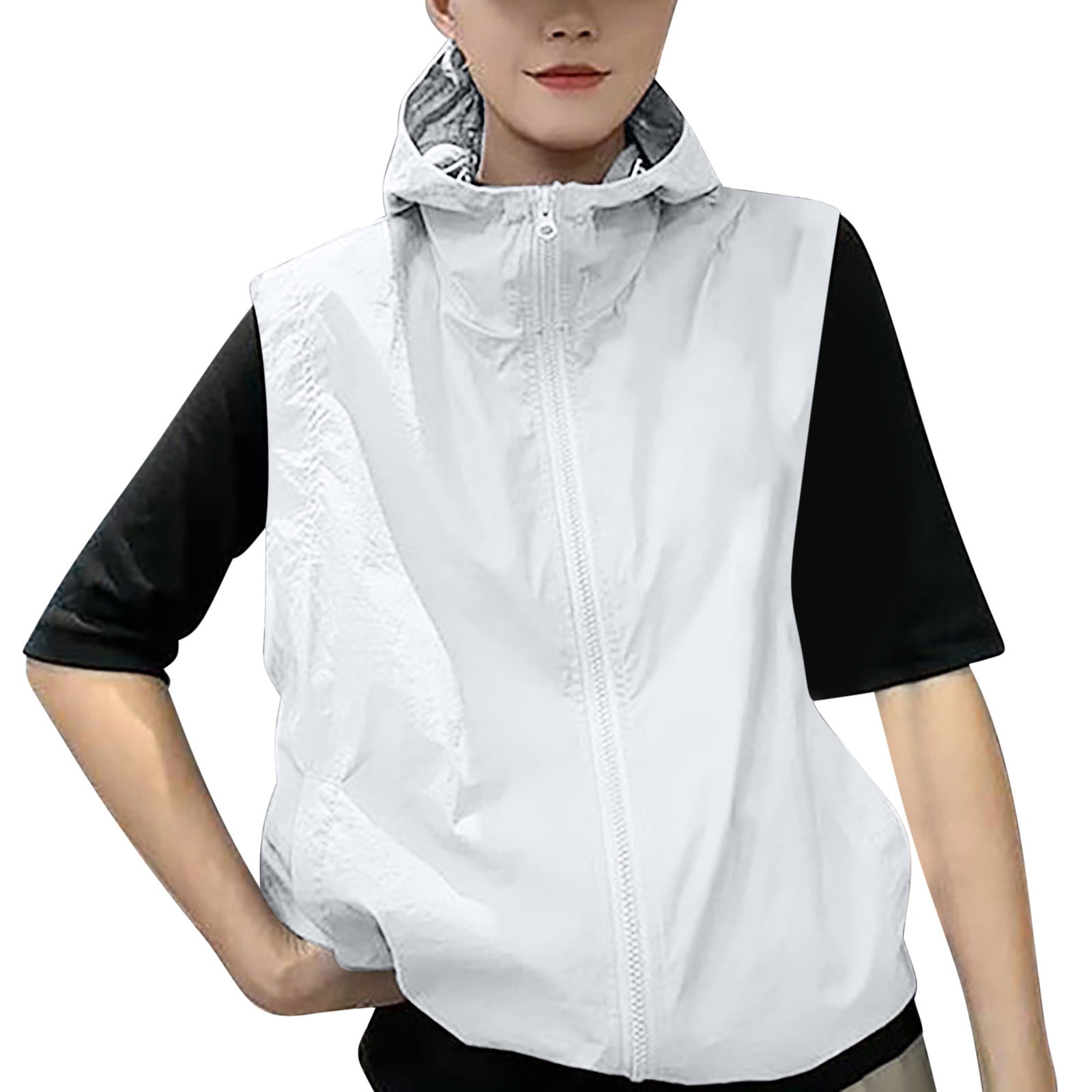Fjofpr Sun Protection Vest Women's Loose Versatile Sun-protective Shirt ...