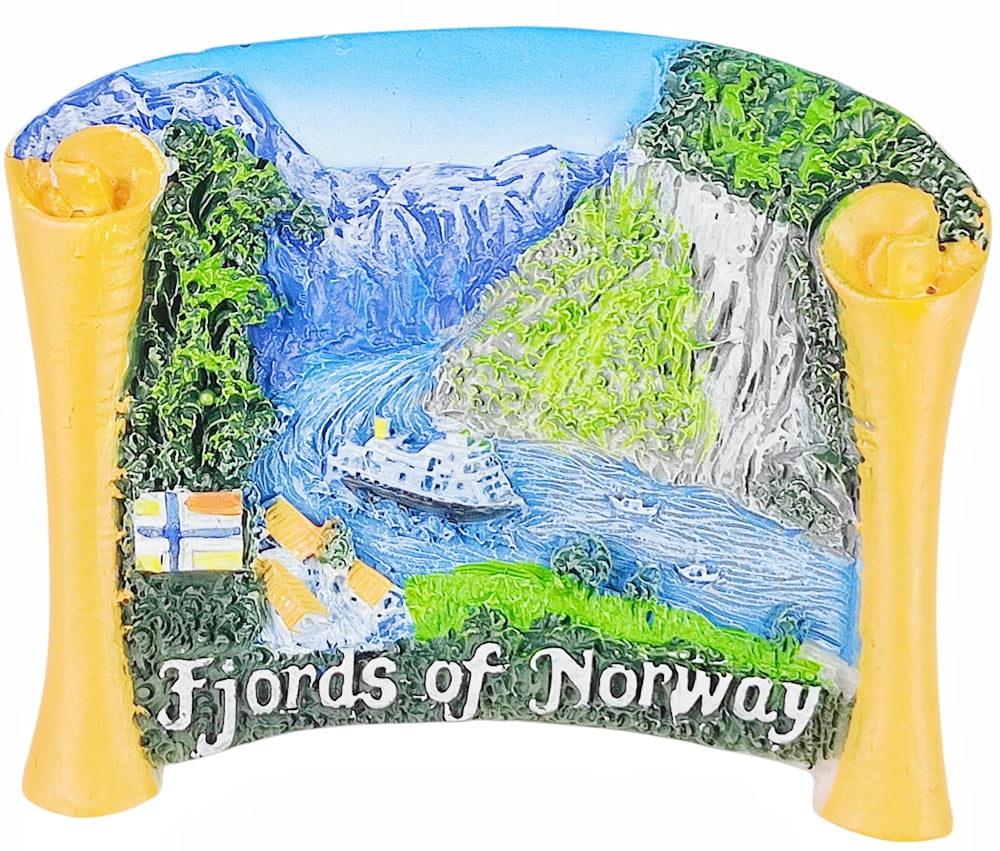 Fjords of Norway 3D Fridge Magnet Souvenir Gift,Resin Handmade Norway ...