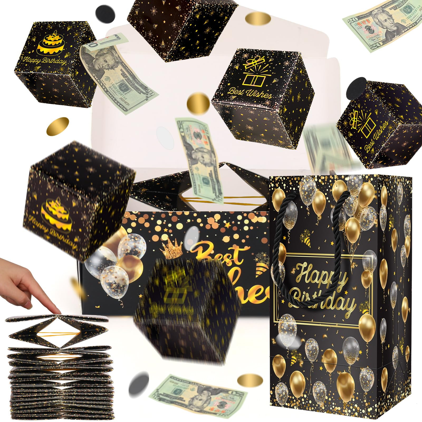 Fjoron Birthday Surprise Gift AIF4 Box Explosion for Money Birthday ...